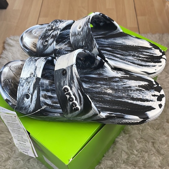 CROCS | Shoes | Nwt Marble Croc Sandals | Poshmark